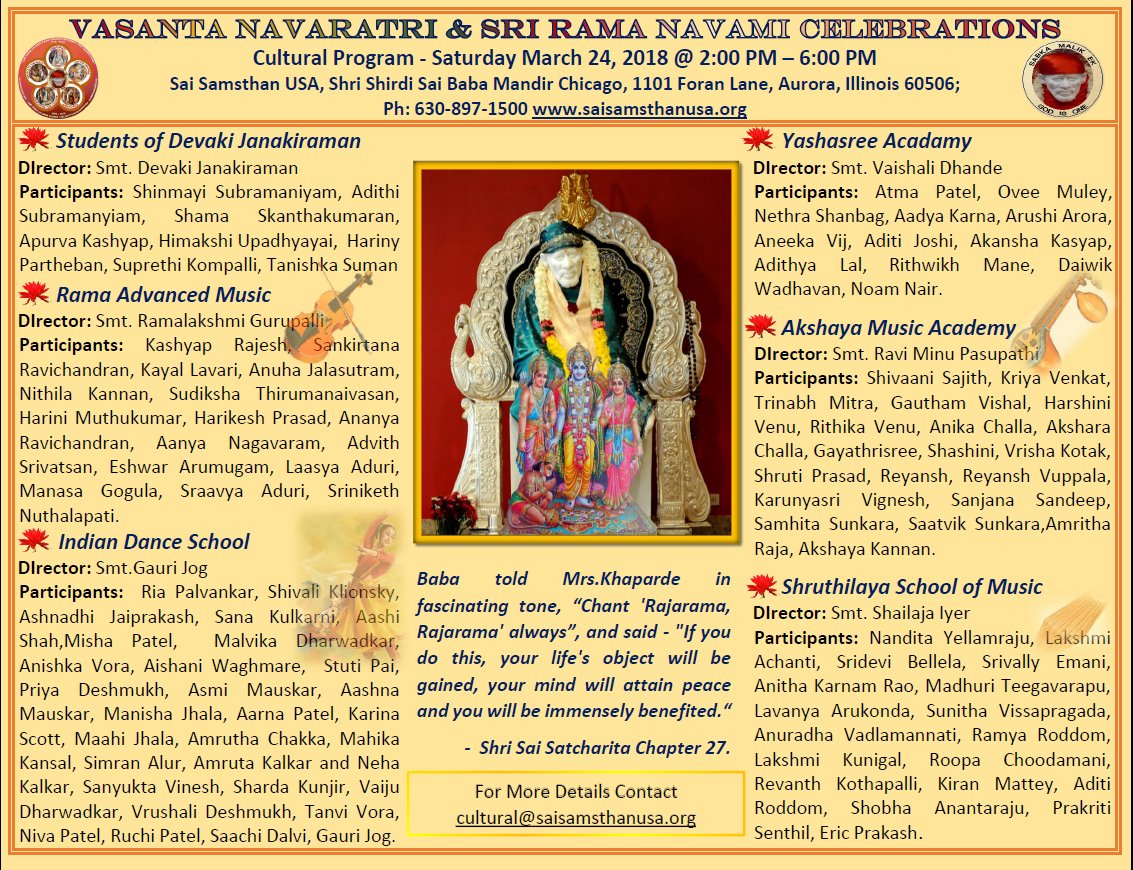 Annadaana – SHRI SHIRDI SAI BABA MANDIR CHICAGO